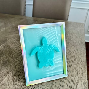 Ocean Epoxy Resin Turtle handmade Gift Real Shells Sculpture Nautical ...