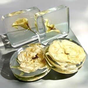 Custom Resin Flower Preservation Coasters: Floral Keepsake Art - Etsy