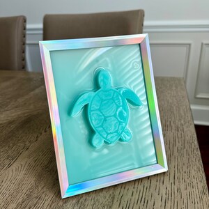 Ocean Epoxy Resin Turtle handmade Gift Real Shells Sculpture Nautical ...
