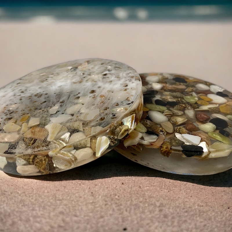 Seashell Coasters - Etsy