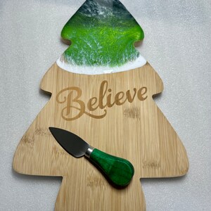 Wooden Christmas Tree Charcuterie Board, Christmas Resin Cheese Tray, Unique Holiday Decoration ...