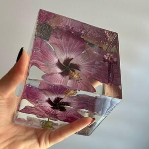 Custom Epoxy Resin Floral Preservation Keepsake - Handmade Wedding or ...