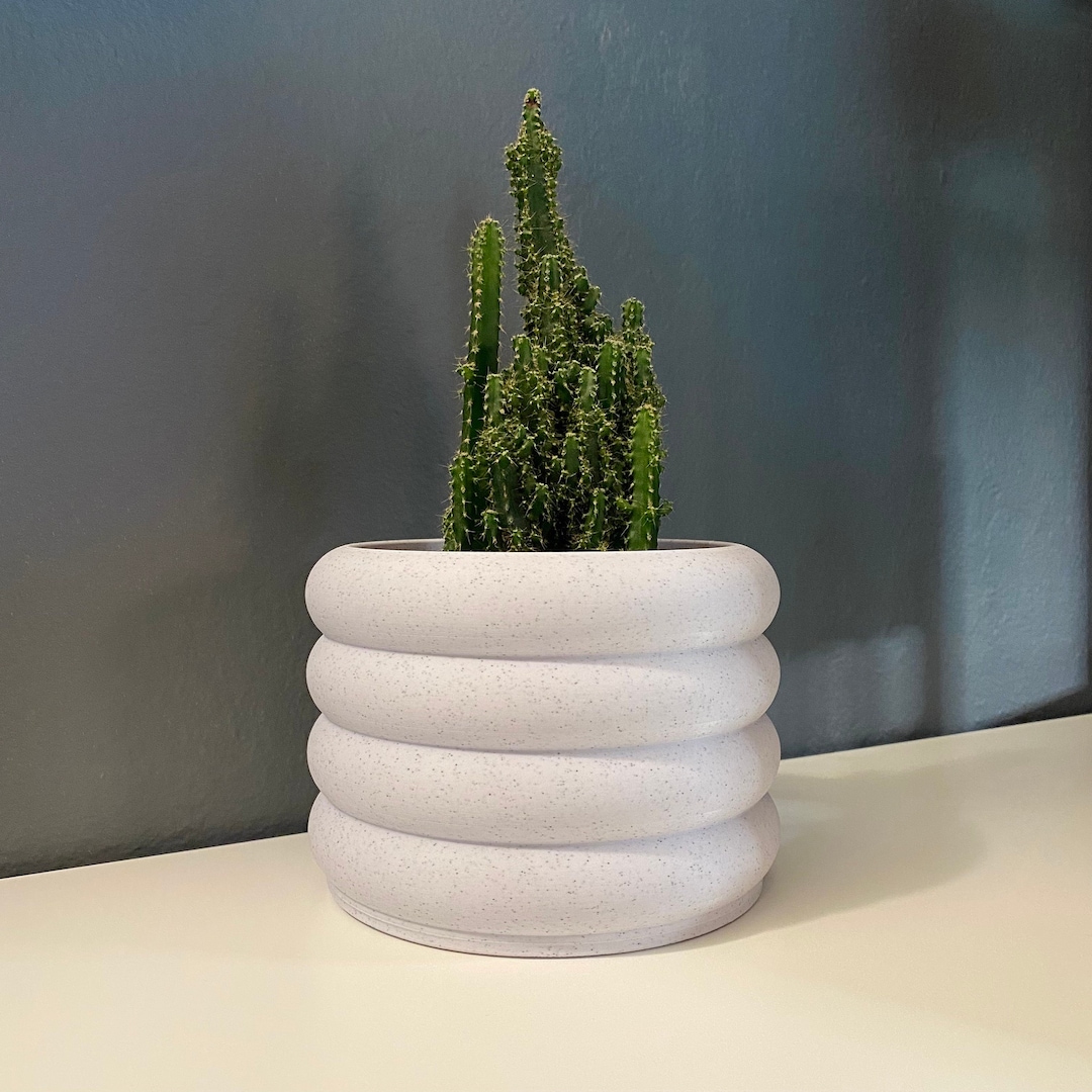 3D Printed 4" Bubble Pot, Planter Pot, Eco-friendly, Bio-sourced ...