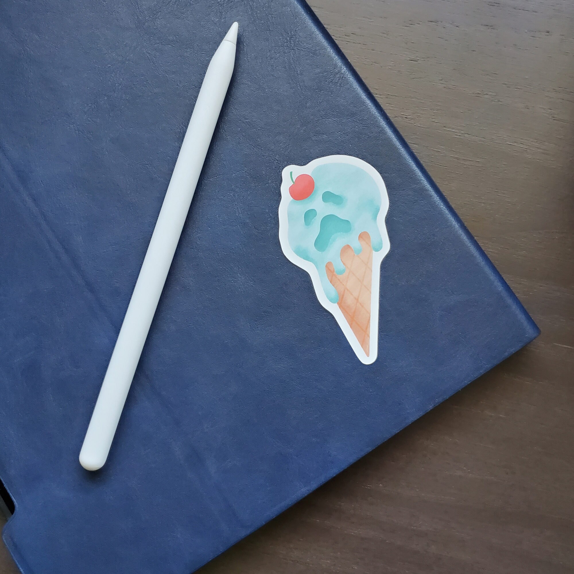 Melting Ice Cream Vinyl Sticker Waterproof - Etsy