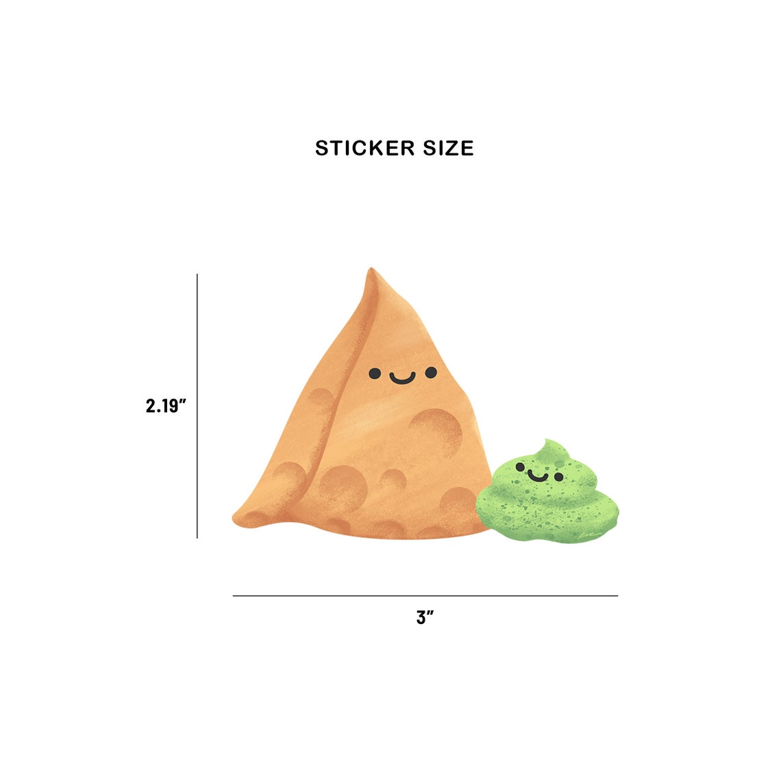 Cute Samosa and Chutney Vinyl Sticker Waterproof - Etsy