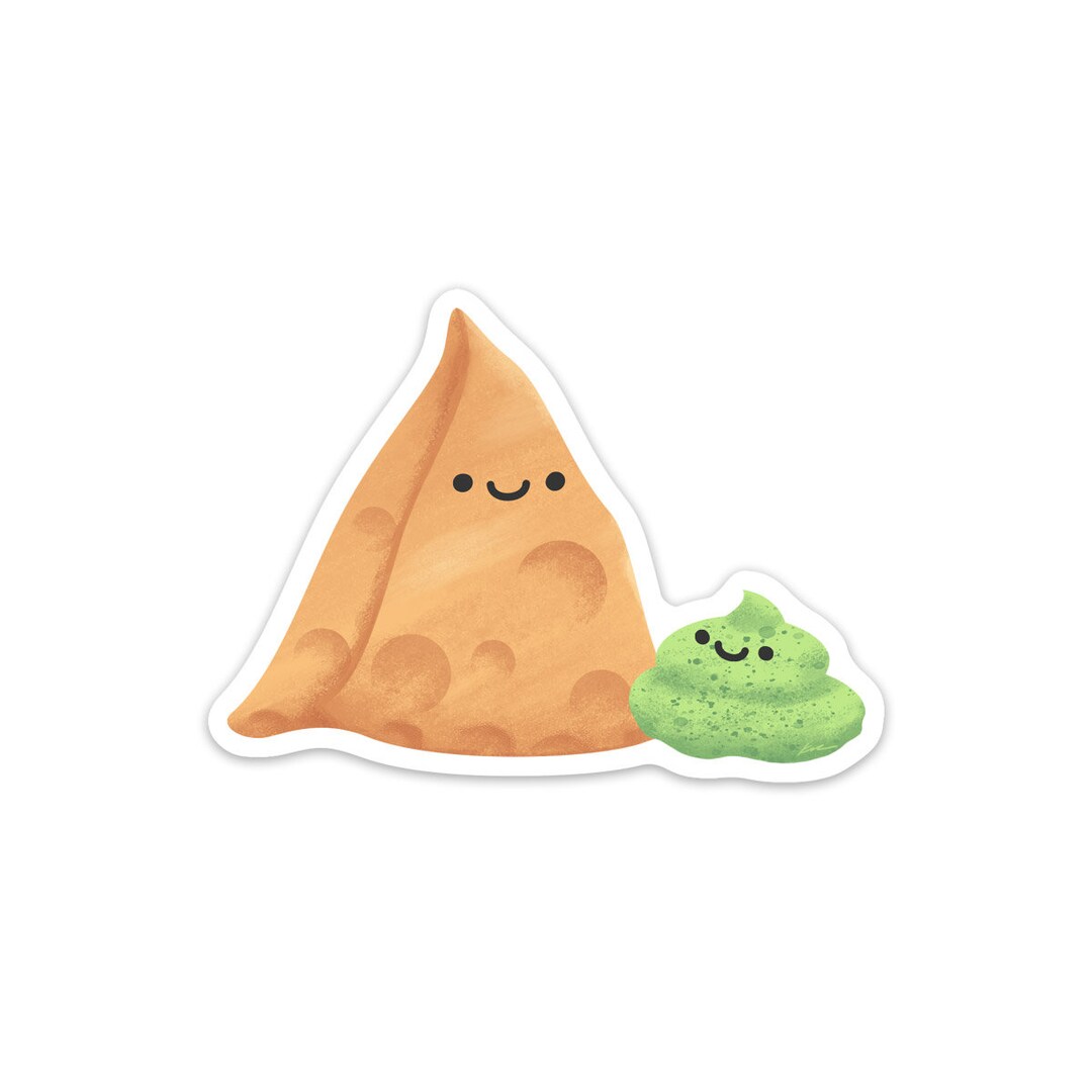 Cute Samosa and Chutney Vinyl Sticker Waterproof - Etsy