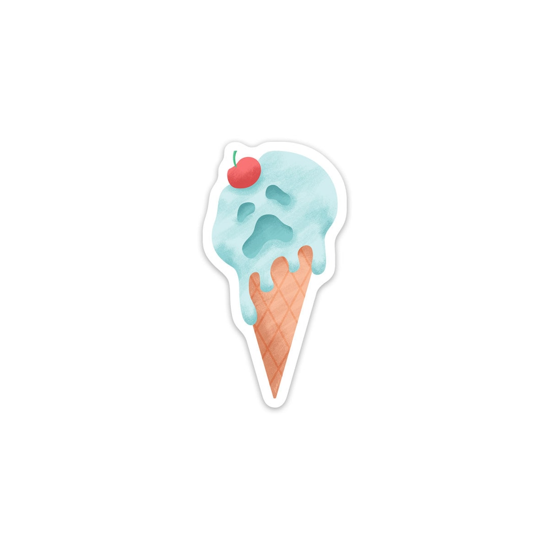 Melting Ice Cream Vinyl Sticker | Waterproof - Etsy