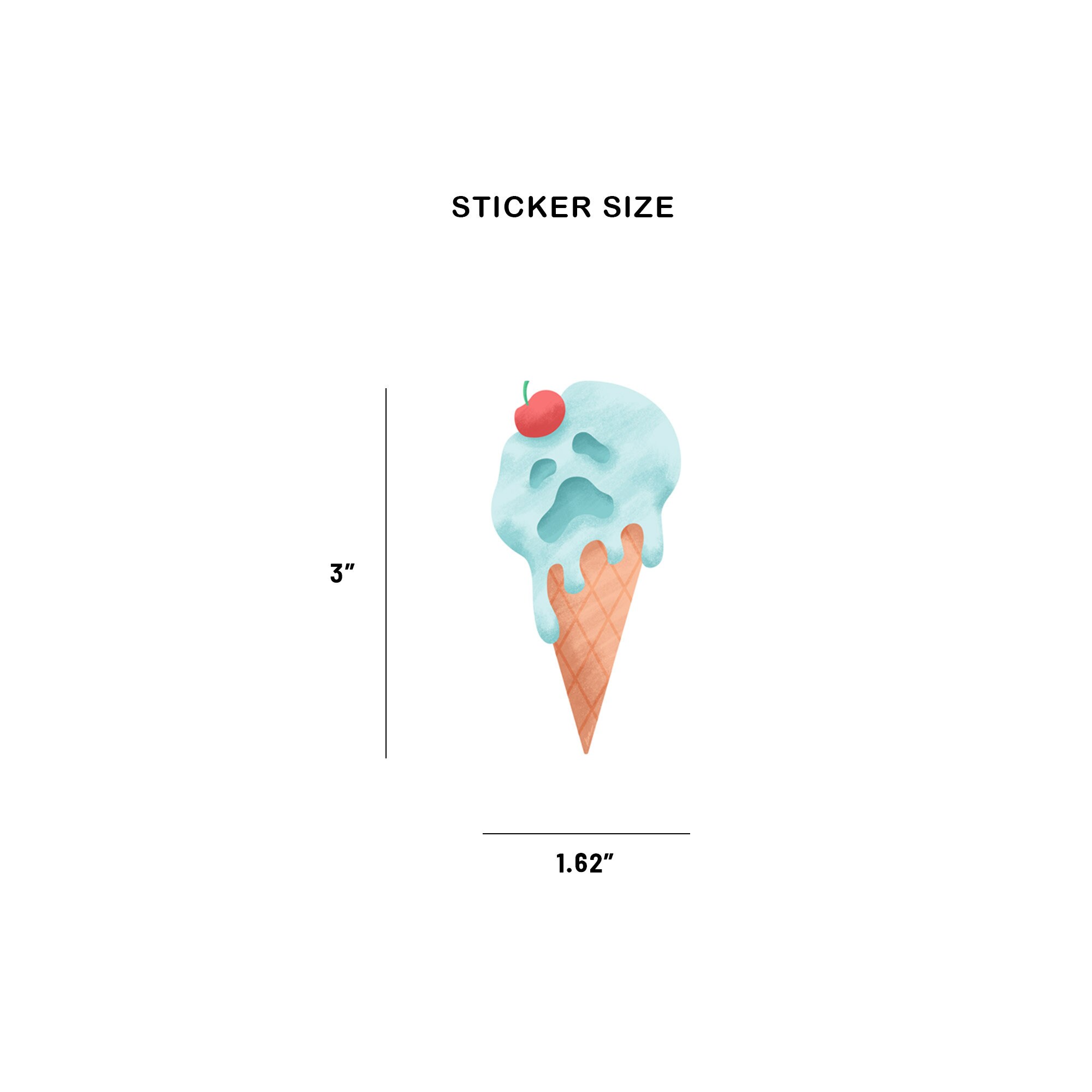 Melting Ice Cream Vinyl Sticker Waterproof - Etsy