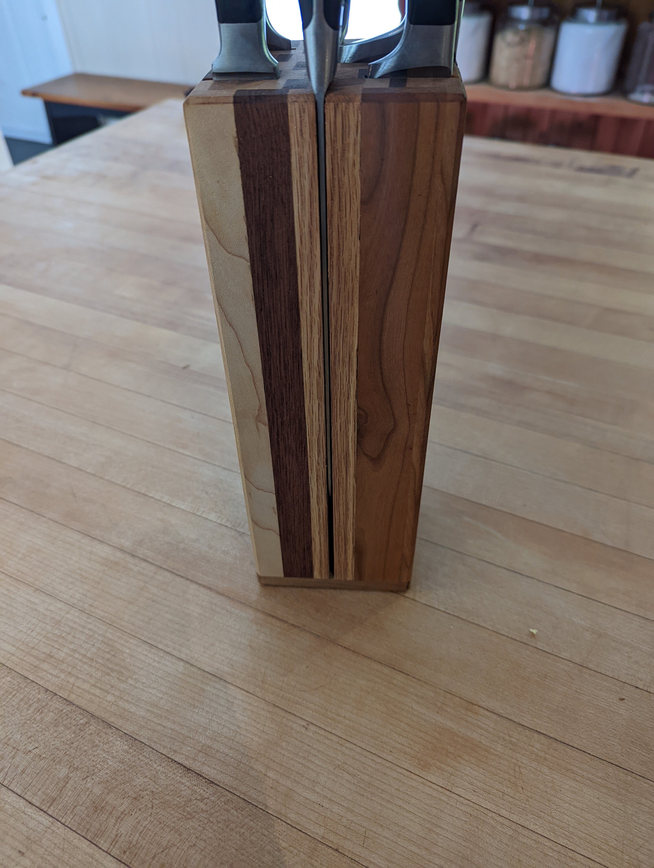 Assorted Hardwood Compact Knife Block - Etsy