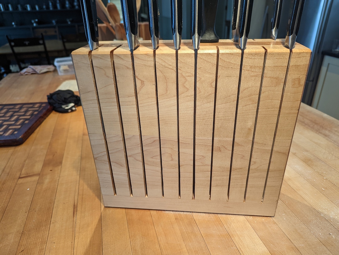 Sugar Maple Knife Block - Etsy