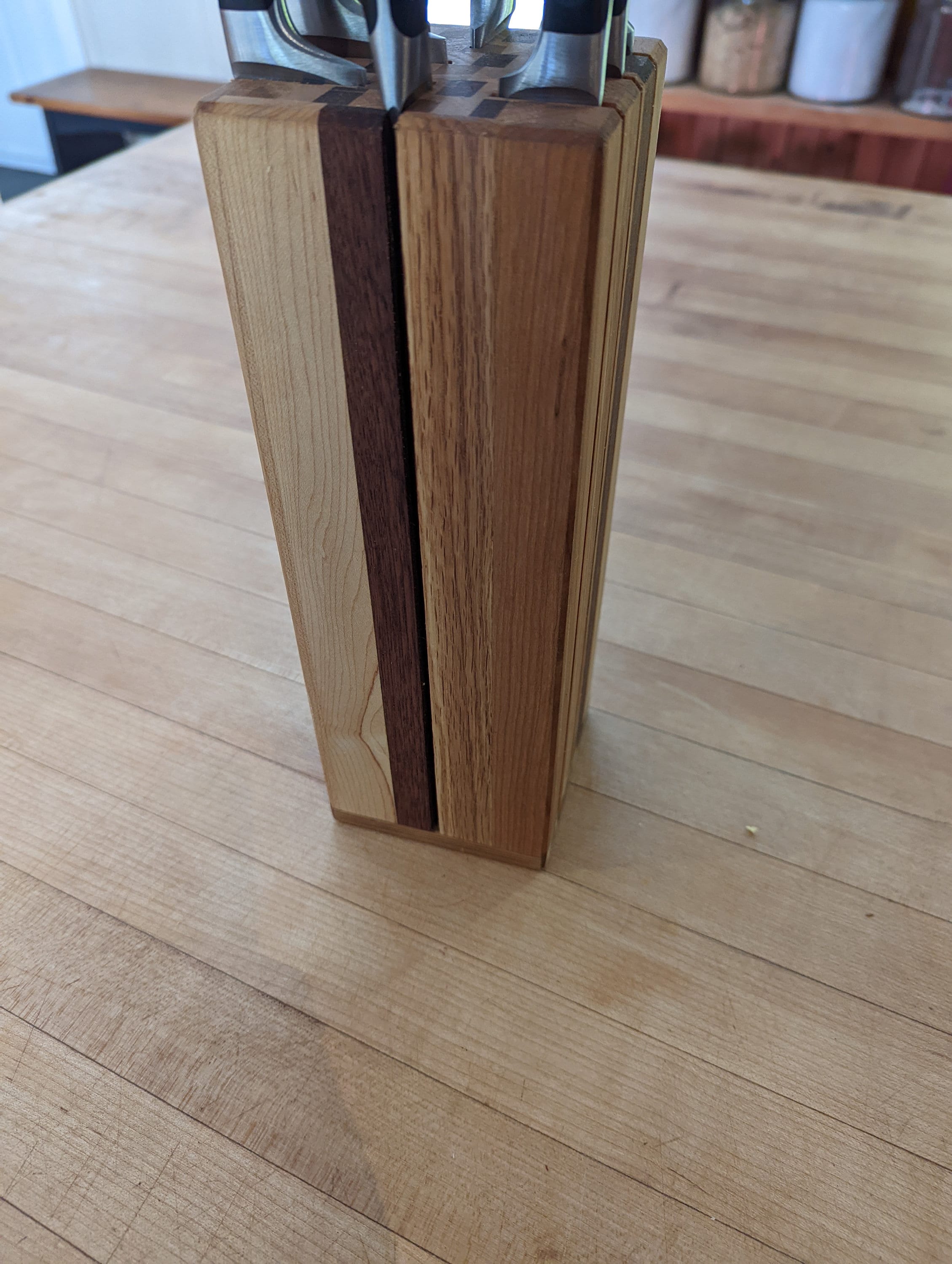 Assorted Hardwood Compact Knife Block - Etsy