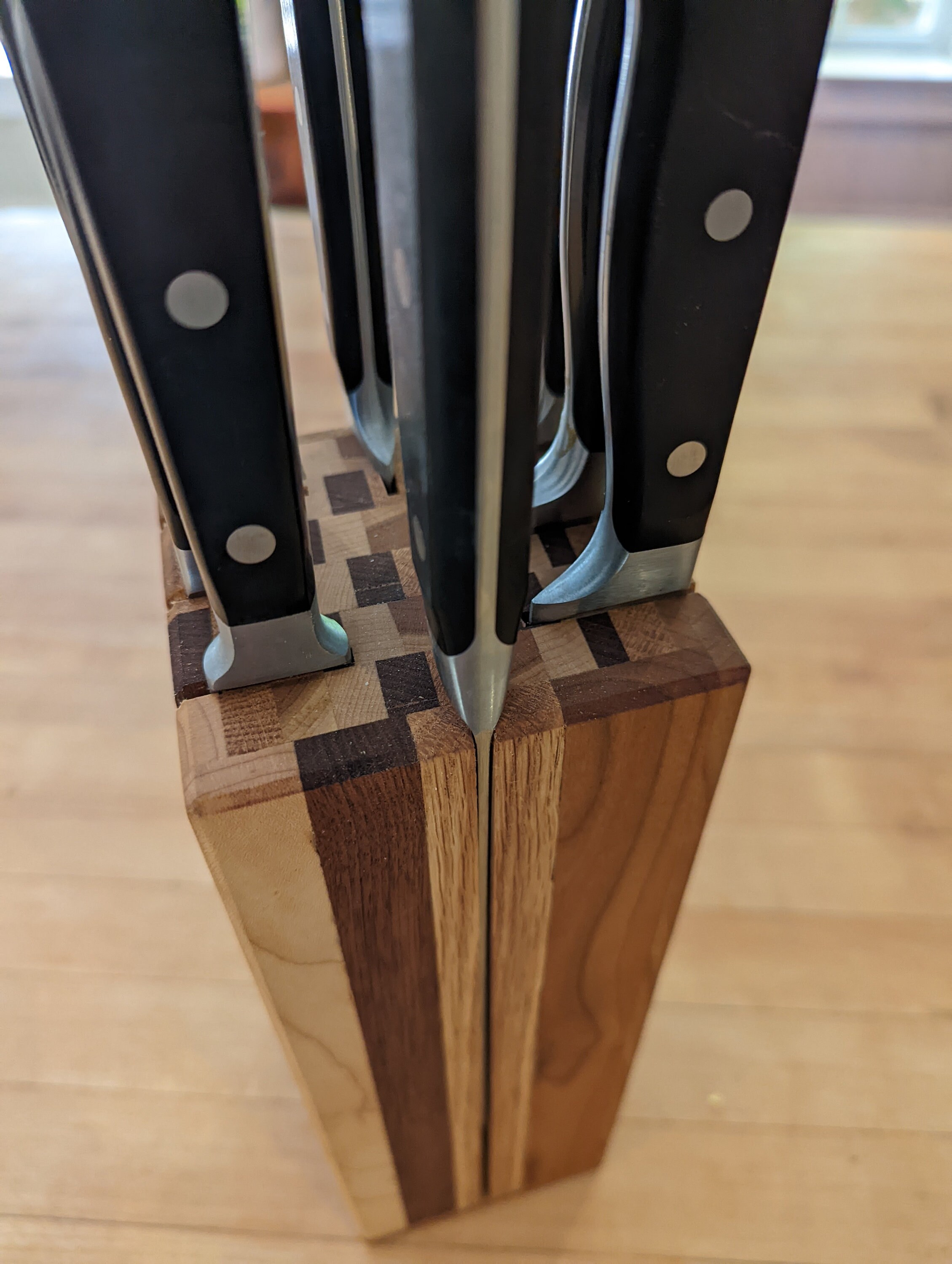 Assorted Hardwood Compact Knife Block - Etsy