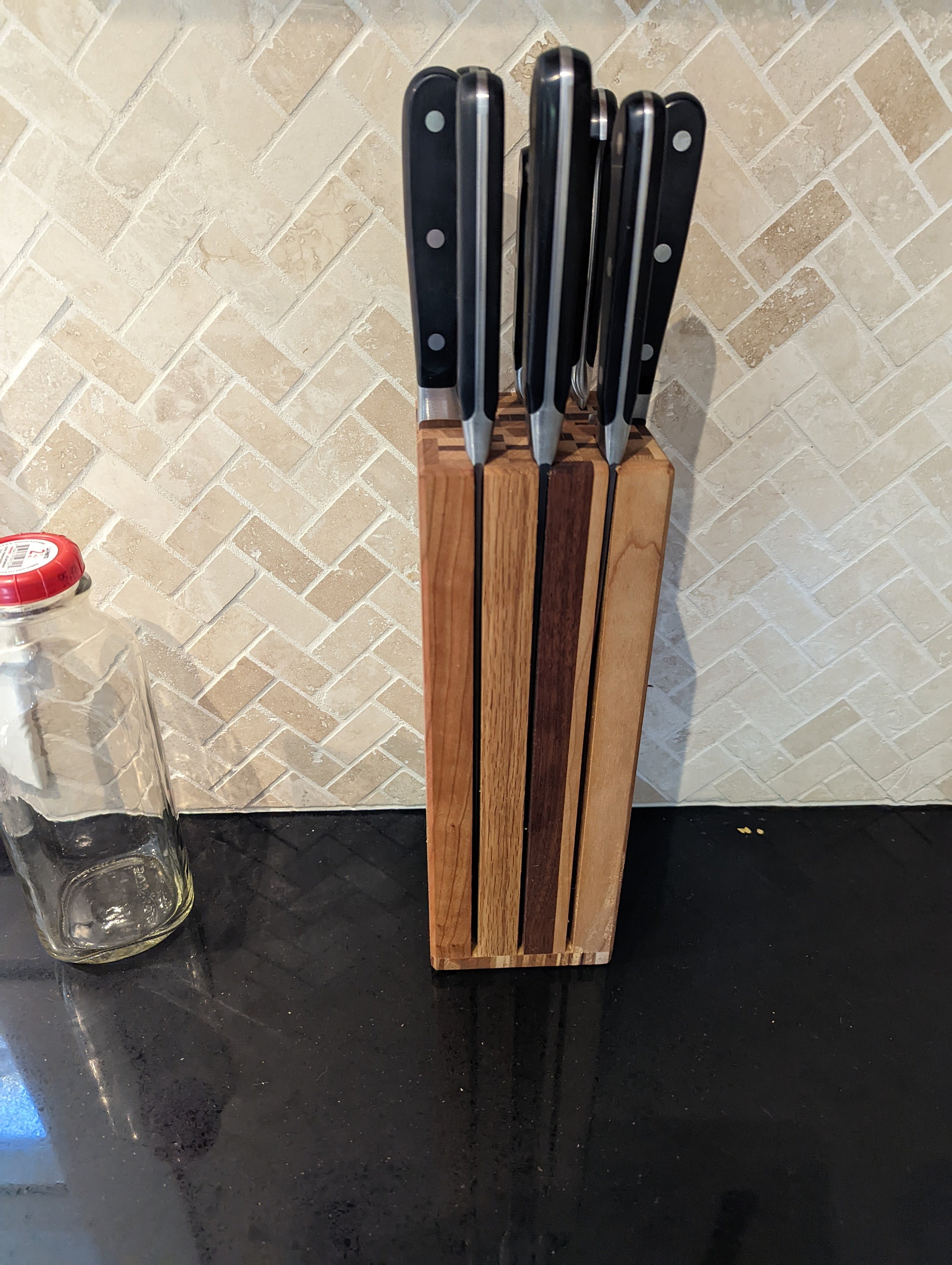 Assorted Hardwood Compact Knife Block - Etsy