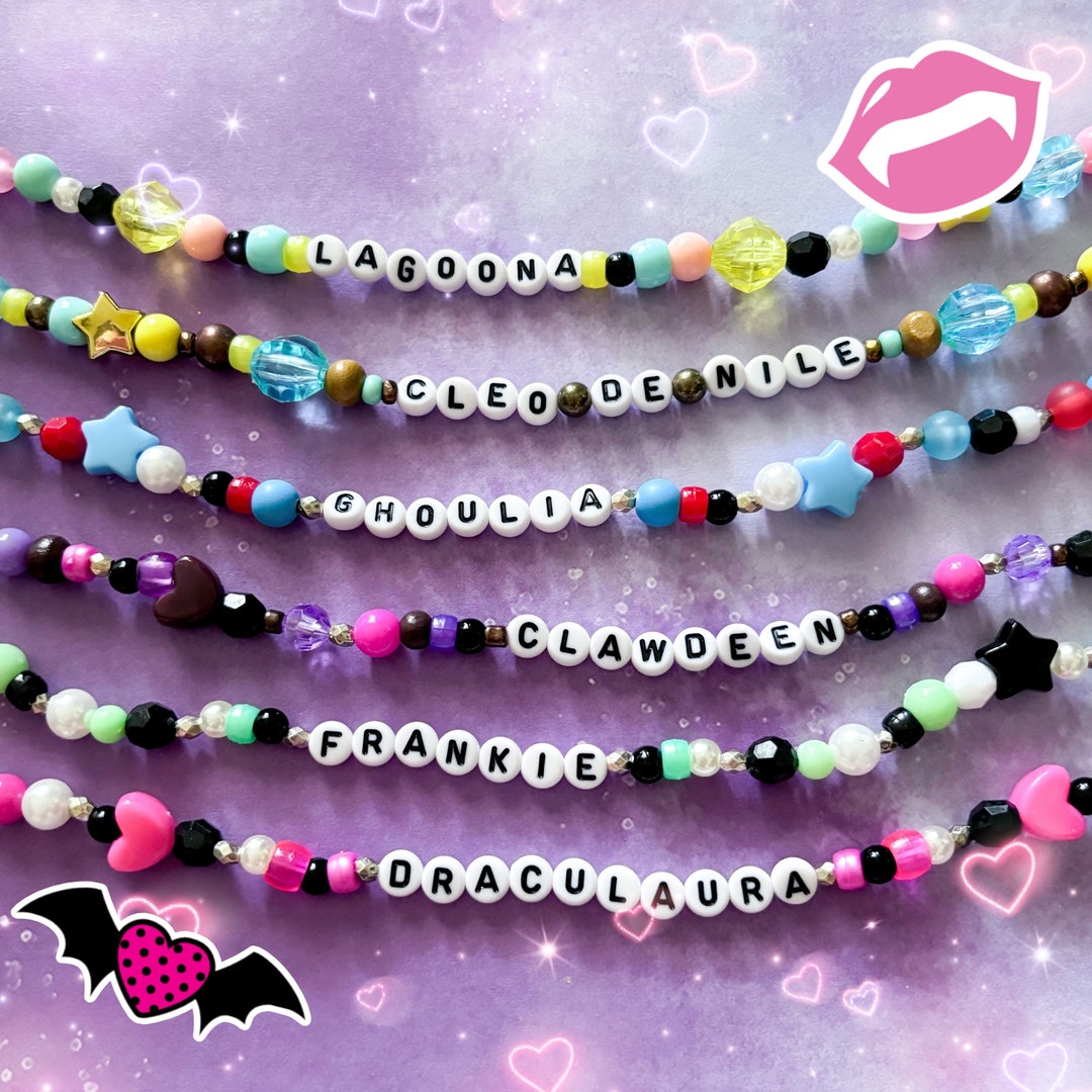 Monster Ghouls Inspired Kandi Beaded Necklaces Rainbow Mall Goth ...