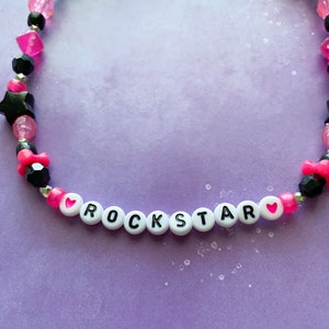 Rockstar Punk Handmade Kandi Beaded Necklaces Emo Y2k Rocker Goth ...