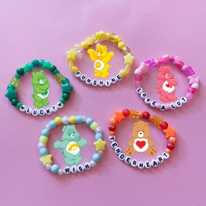 Care Bears Beaded Bracelets 90s 2000s Y2k Indie Kidcore Kawaii Share ...