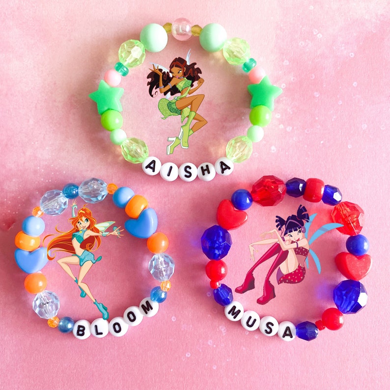 Winx Club Y2k Beaded Bracelets Bloom Aisha Musa Stella Flora - Etsy