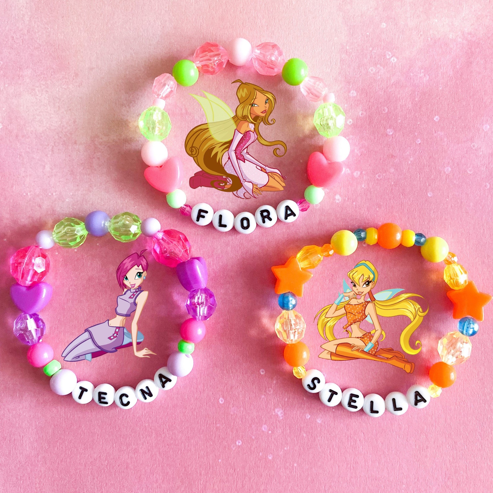 Winx Club Y2k Beaded Bracelets Bloom Aisha Musa Stella Flora - Etsy ...