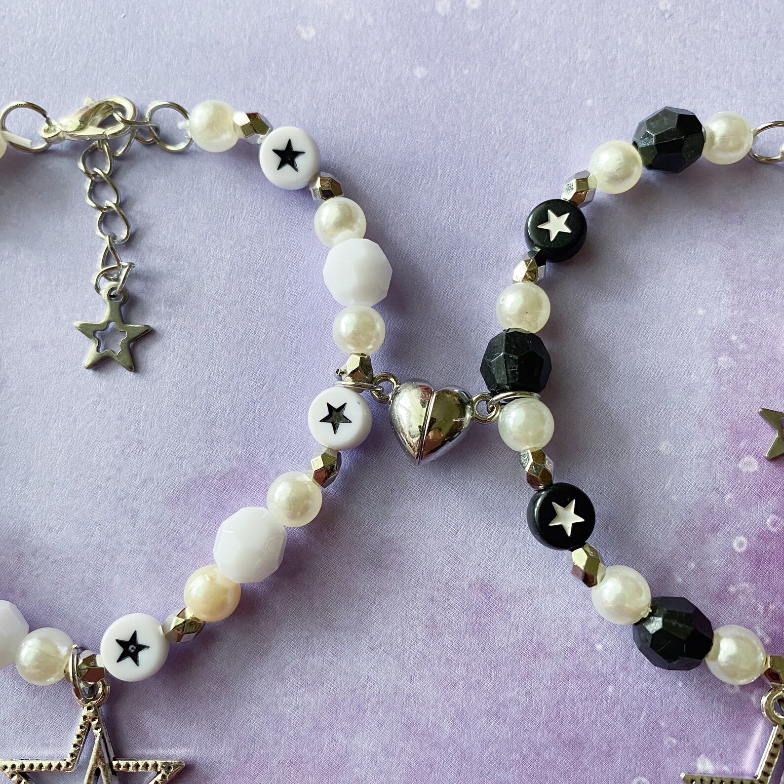 Rockstar Matching Beaded Kandi Bracelets Bff Couples Grunge Goth Kandi ...