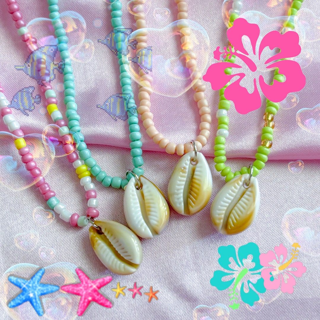 Coconut Girl Beach Shells Beaded Necklaces Summer Aesthetic Preppy ...