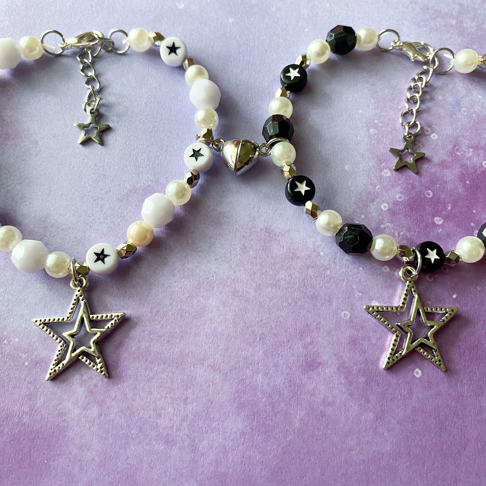 Rockstar Matching Beaded Kandi Bracelets Bff Couples Grunge Goth Kandi ...