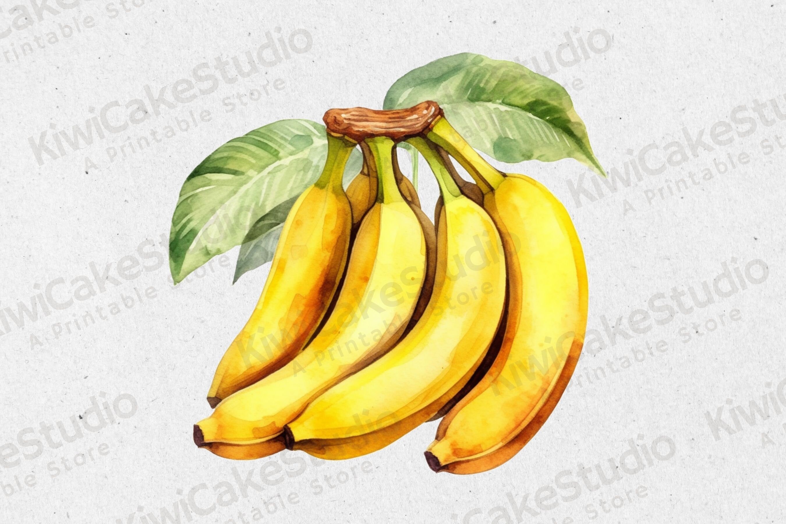 10 Watercolor Banana Clipart, High Quality Jpgs, Card Making ...