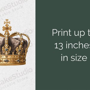 Vintage Gold Crowns Clipart, 10 High Quality Jpgs, Vintage Antique ...