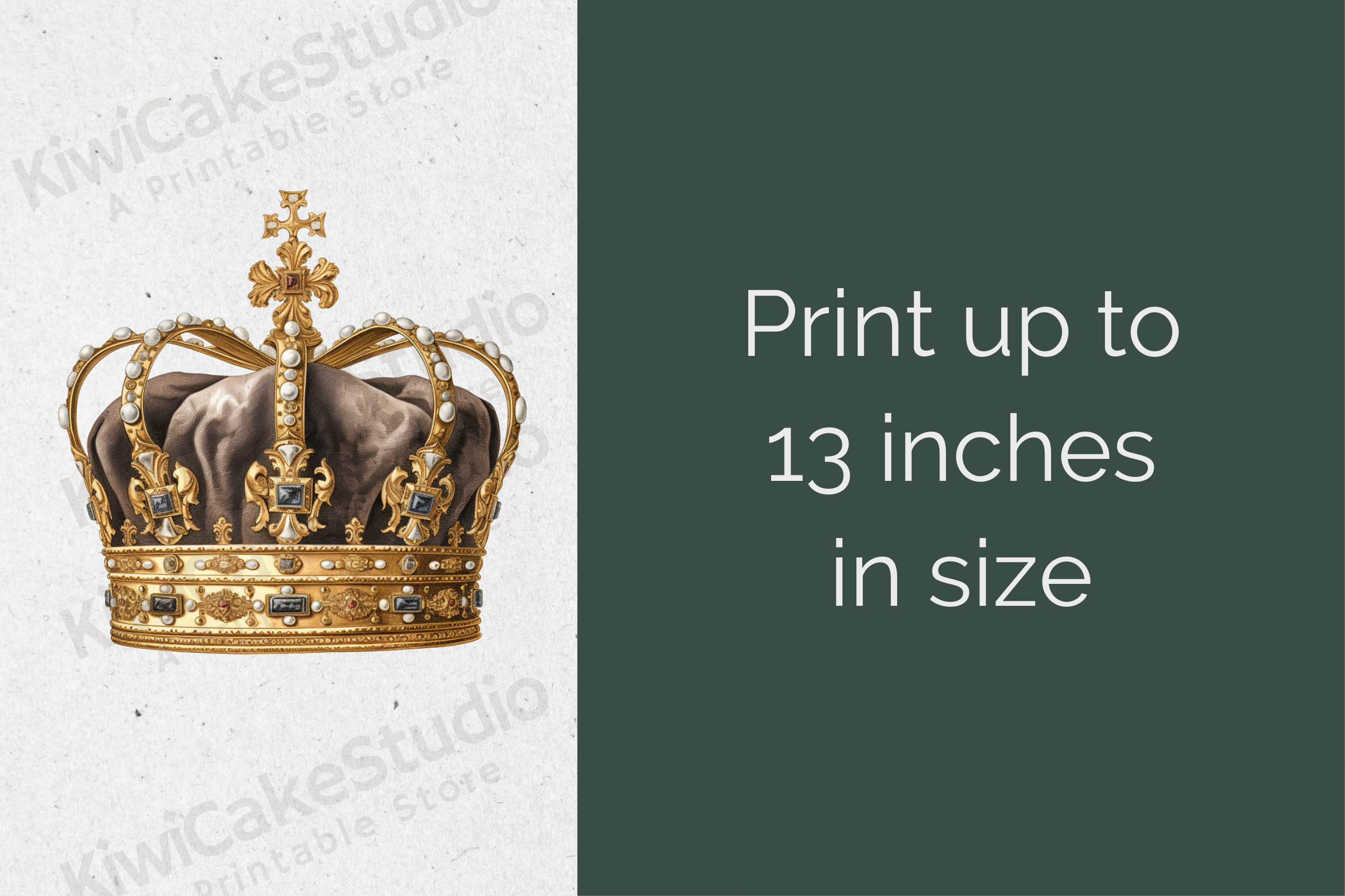 Vintage Gold Crowns Clipart, 10 High Quality Jpgs, Vintage Antique ...