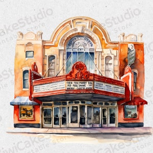 Watercolor Movie Theme Clipart, 10 High Quality Jpgs, Commercial Use ...