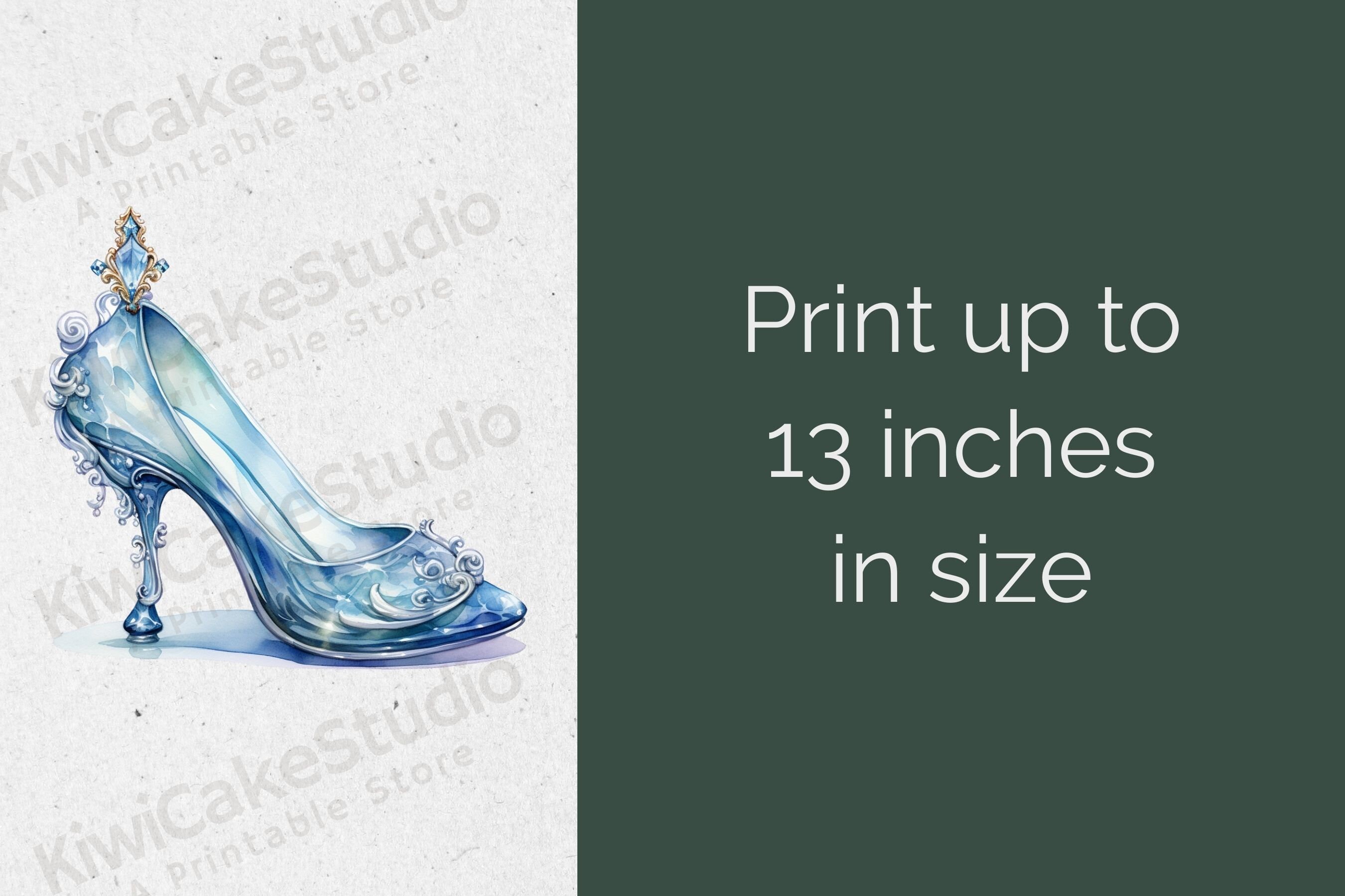 Cinderella's Glass Shoe Clipart, 10 High Quality Jpgs, Commercial Use ...