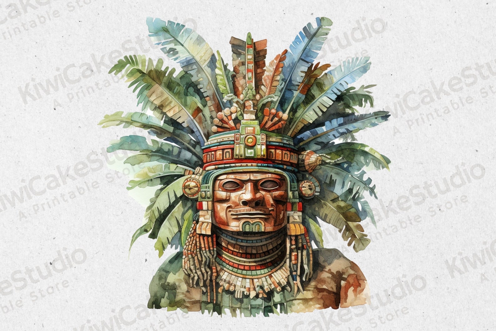 Watercolor Mayan People Clipart 10 High Quality Jpgs - Etsy