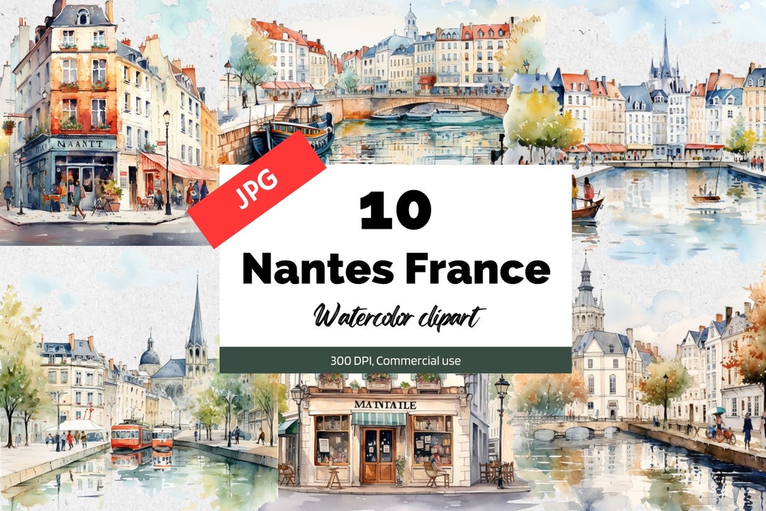 Nantes France Clipart, 10 High Quality JPG, Commercial Use, Instant ...