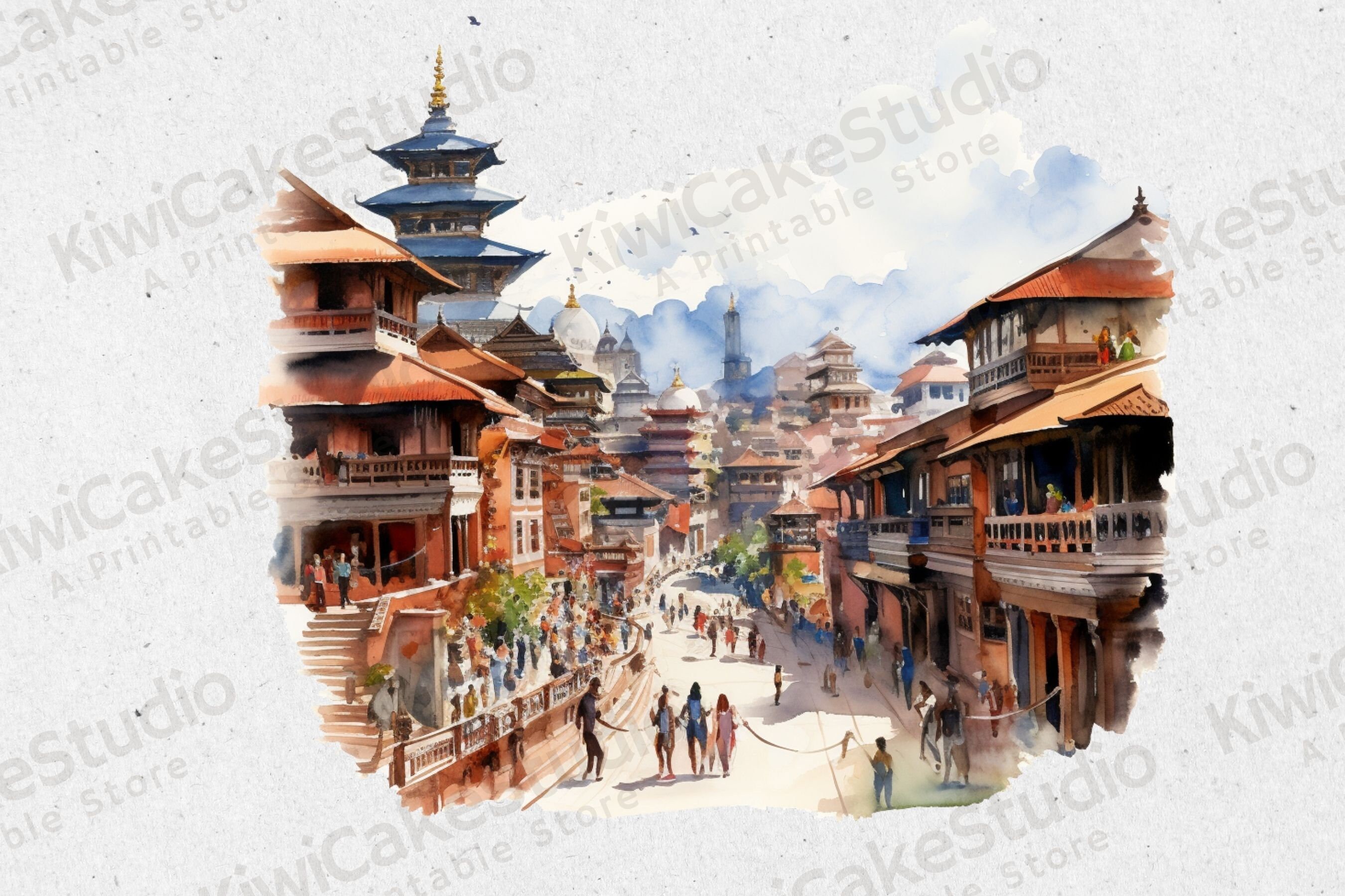 Kathmandu Nepal Clipart, 10 High Quality Jpgs, Commercial Use, Instant ...