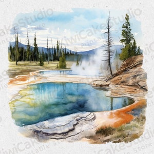 Imágenes Prediseñadas del Parque Nacional Yellowstone, 10 JPG de alta ...