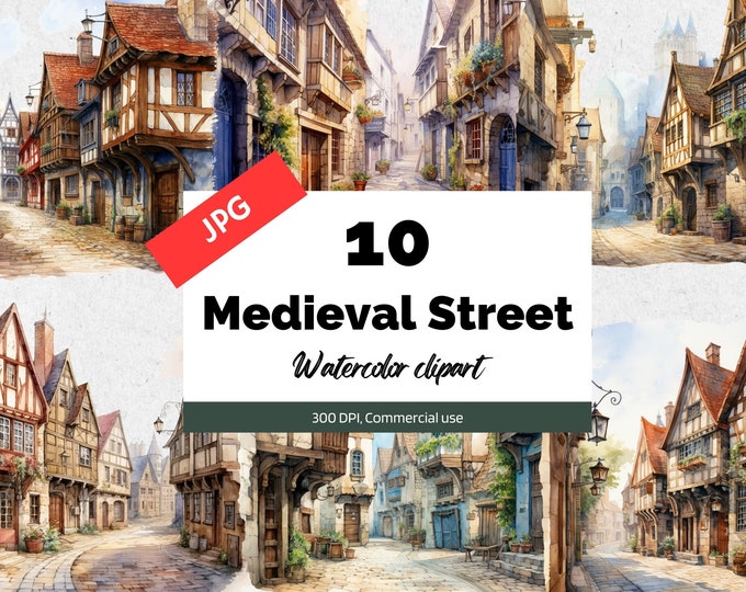 20 Medieval Buildings Clipart Pack INSTANT DOWNLOAD 20 Historical ...