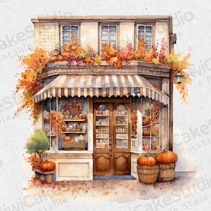 Watercolor Autumn Bakery Clipart, 10 High Quality Jpgs, Commercial Use ...