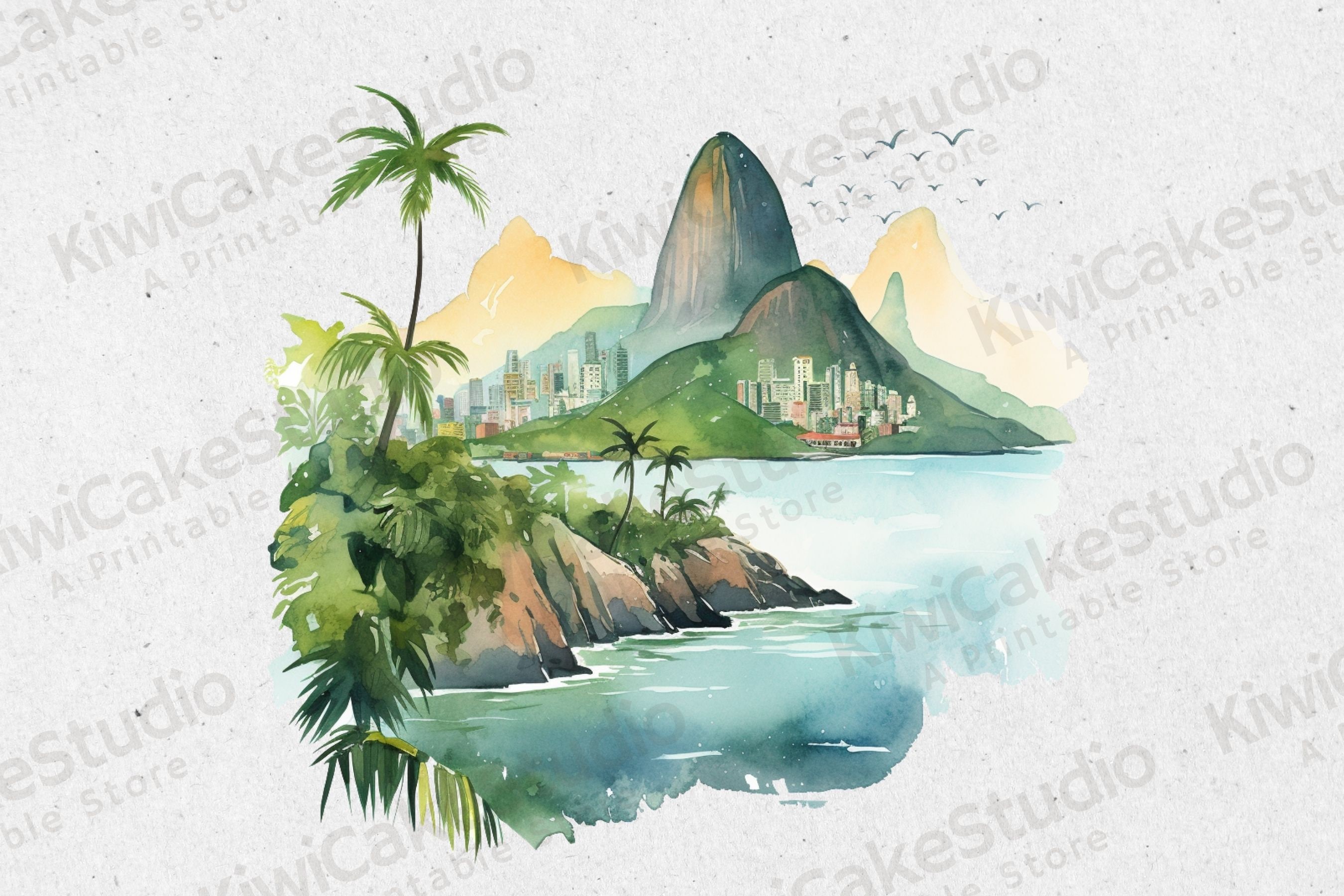 Rio De Janeiro Clipart, 10 High Quality Jpgs, Commercial Use, Instant ...