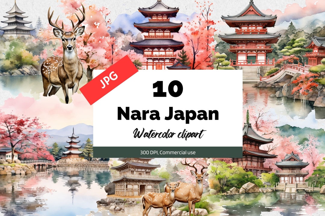 Nara Japan Clipart, 10 High Quality Jpgs, Commercial Use, Instant ...