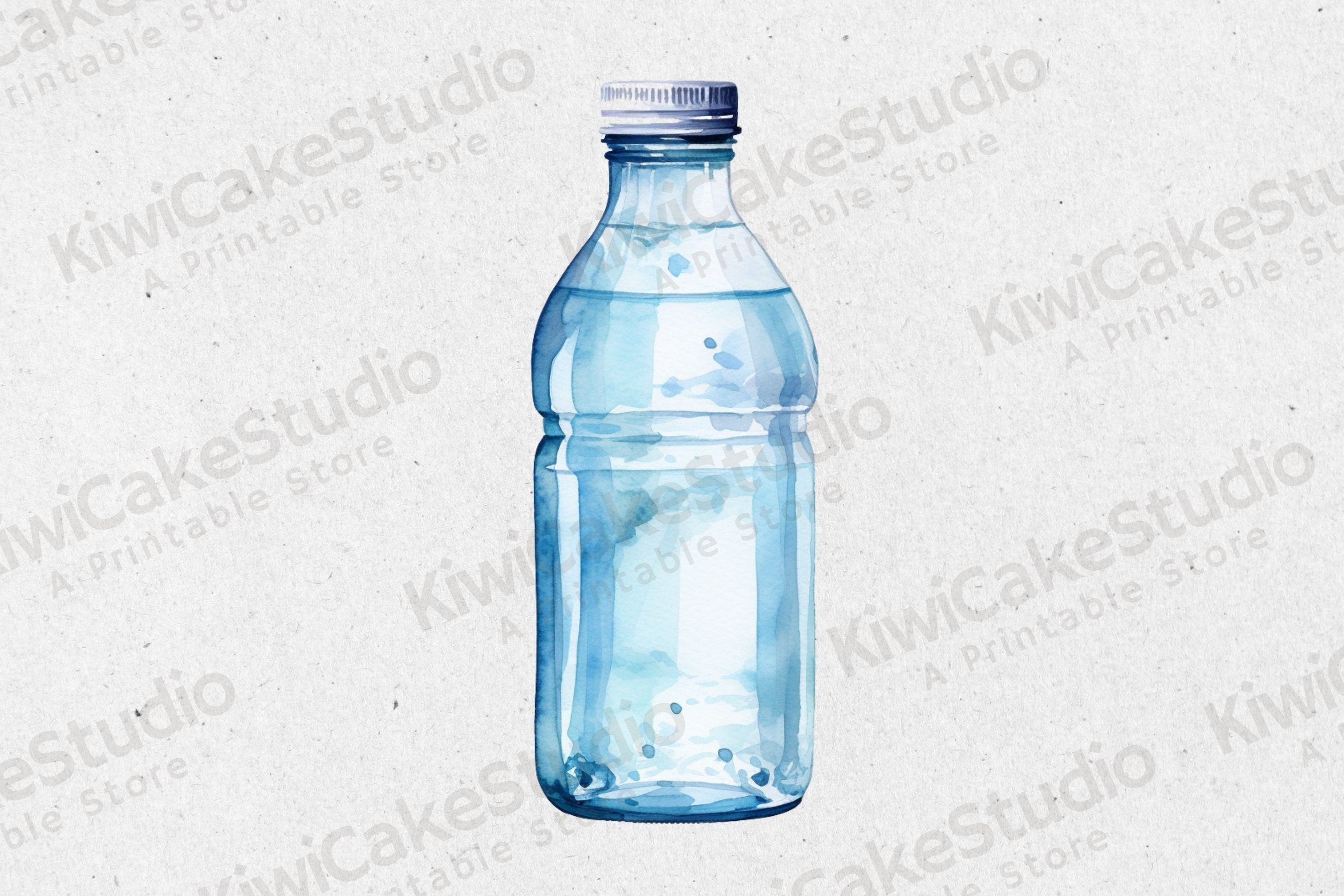 Watercolor Water Bottle Clipart, 10 High Quality Jpgs, Commercial Use ...