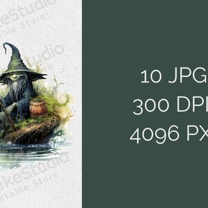 Swamp Witch Clipart, 10 High Quality JPG, Commercial Use, Instant ...