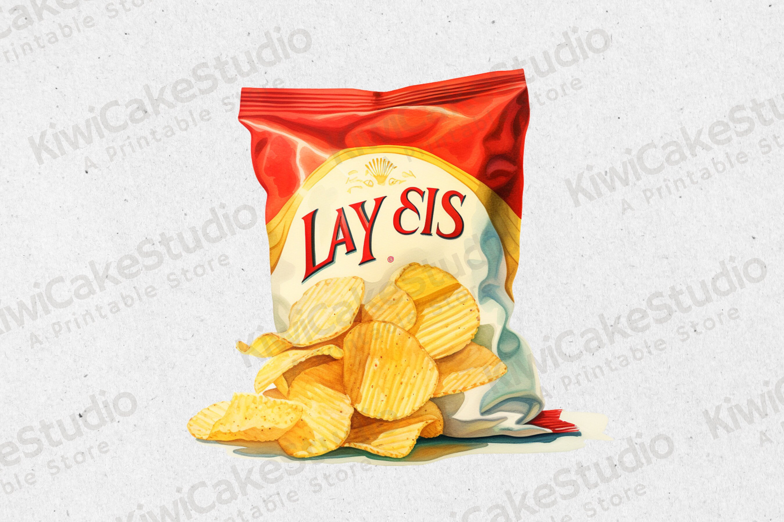 Watercolor Chips and Coke Clipart, 10 High Quality Jpgs, Commercial Use ...