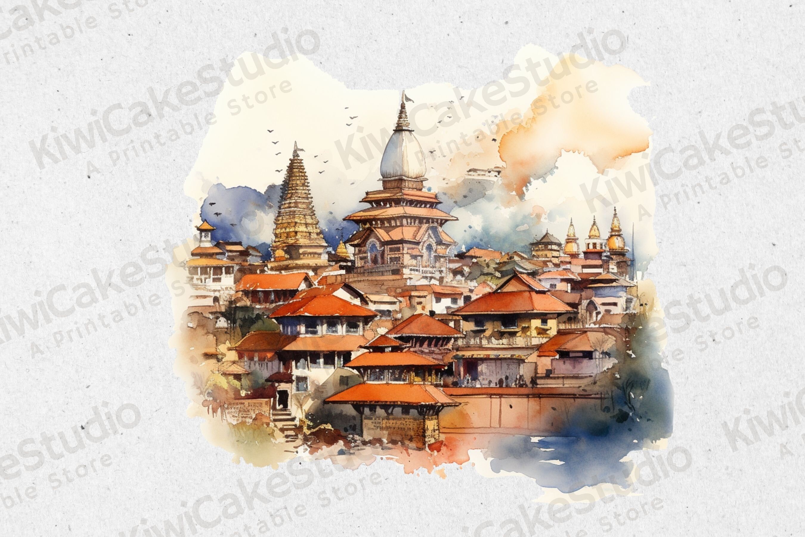Kathmandu Nepal Clipart, 10 High Quality Jpgs, Commercial Use, Instant ...