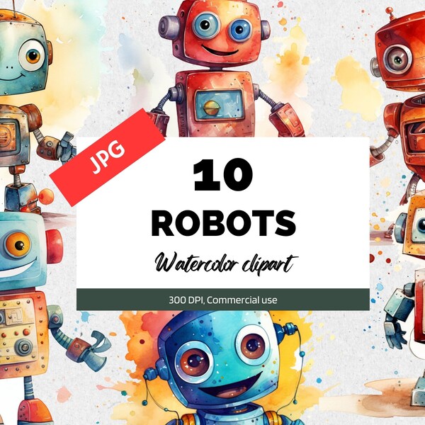 Robot Clipart - Etsy