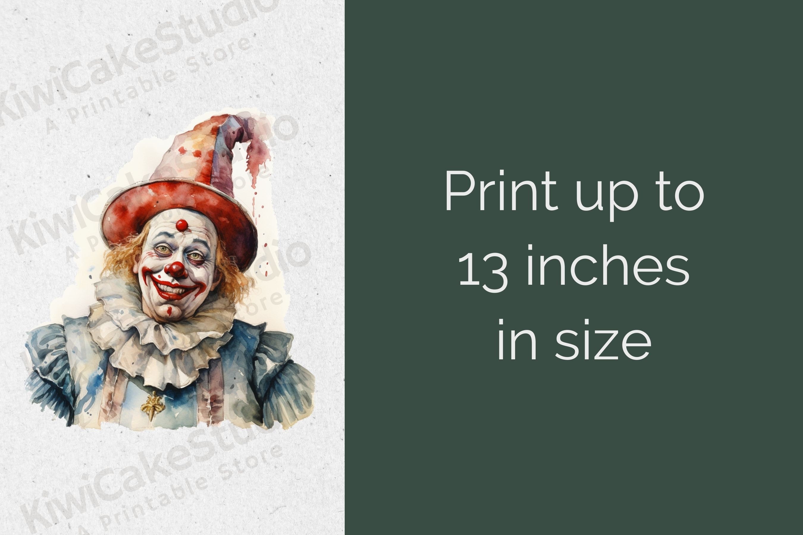 Watercolor Medieval Clown Clipart 10 High Quality Jpgs - Etsy