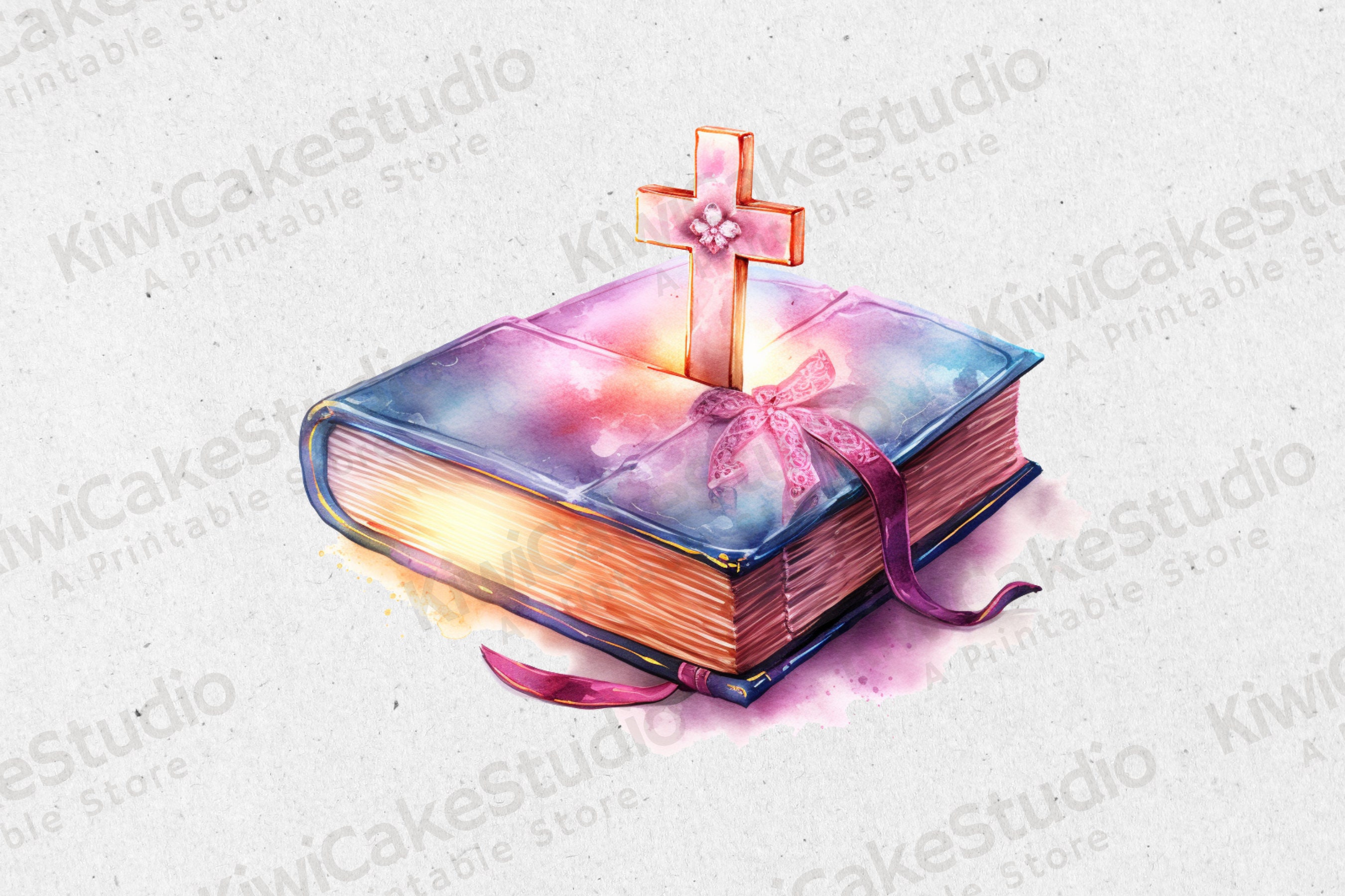 Watercolor Christian Bible Clipart, 10 High Quality Jpgs, Card Making ...