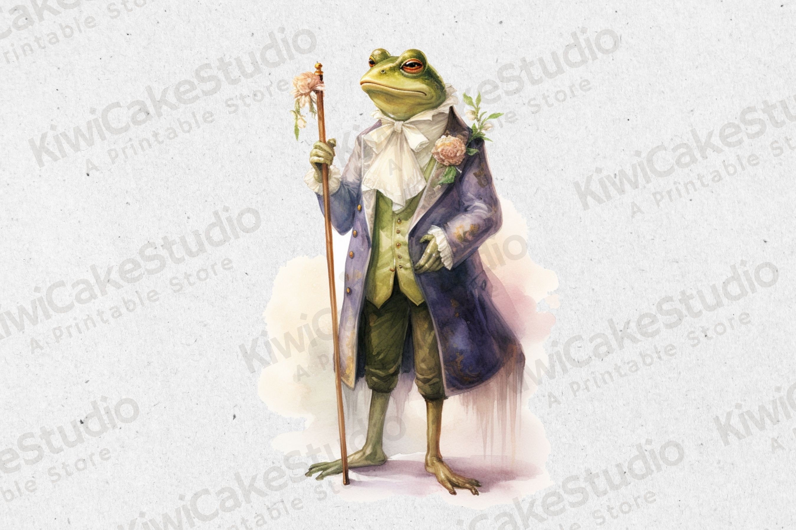 Watercolor Frog Prince Clipart, 10 High Quality Jpgs, Commercial Use ...