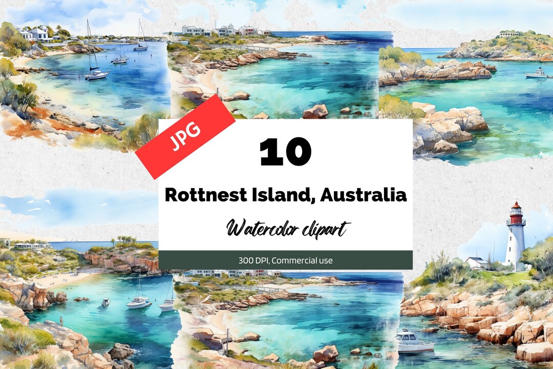 Rottnest Island, Australia Clipart, 10 High Quality Jpgs, Commercial ...