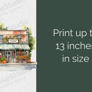 Watercolor Grocery Store Clipart, 10 High Quality Jpgs, Commercial Use ...