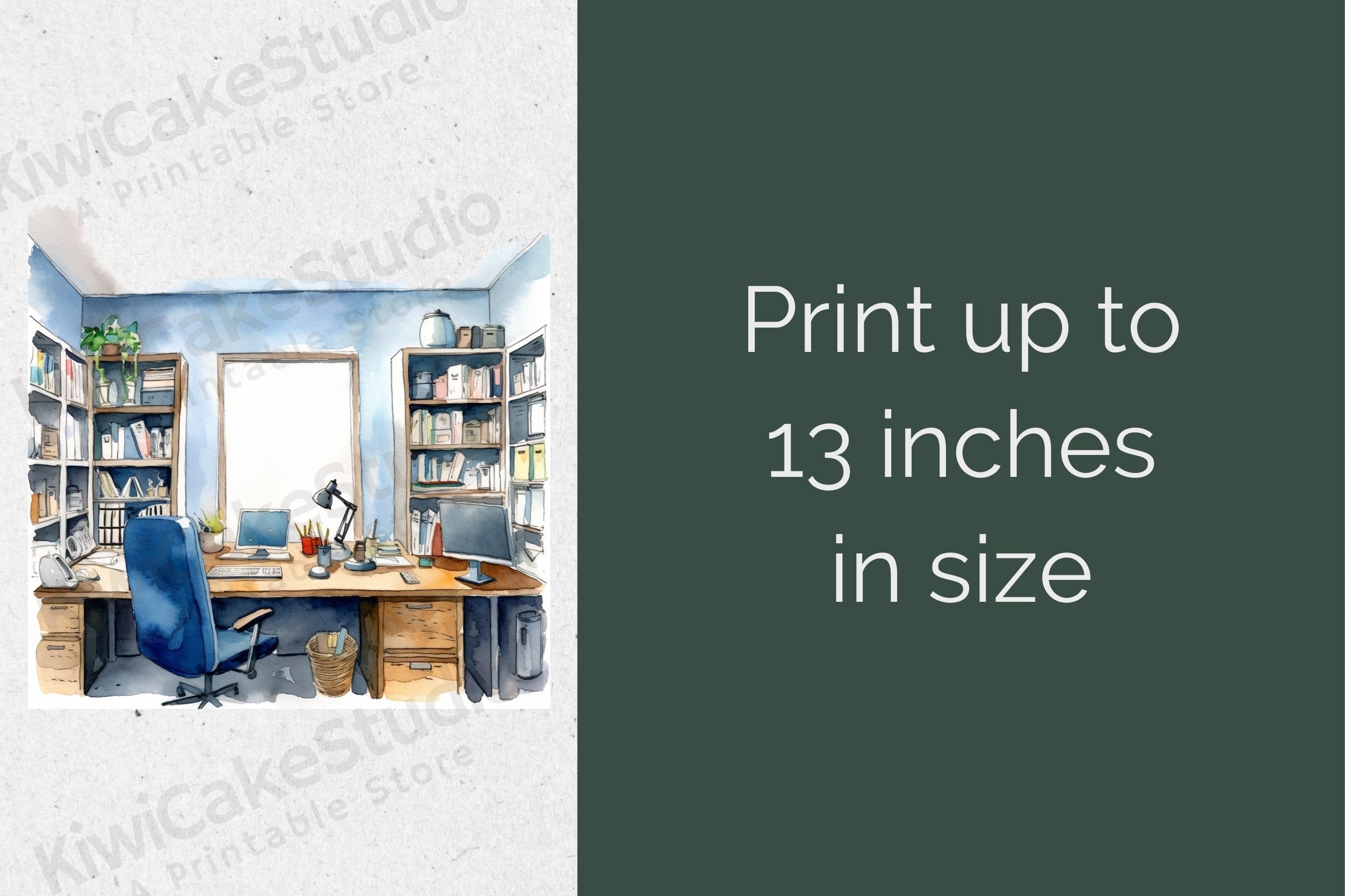 Watercolor Office Clipart, 10 High Quality Jpgs, Commercial Use ...