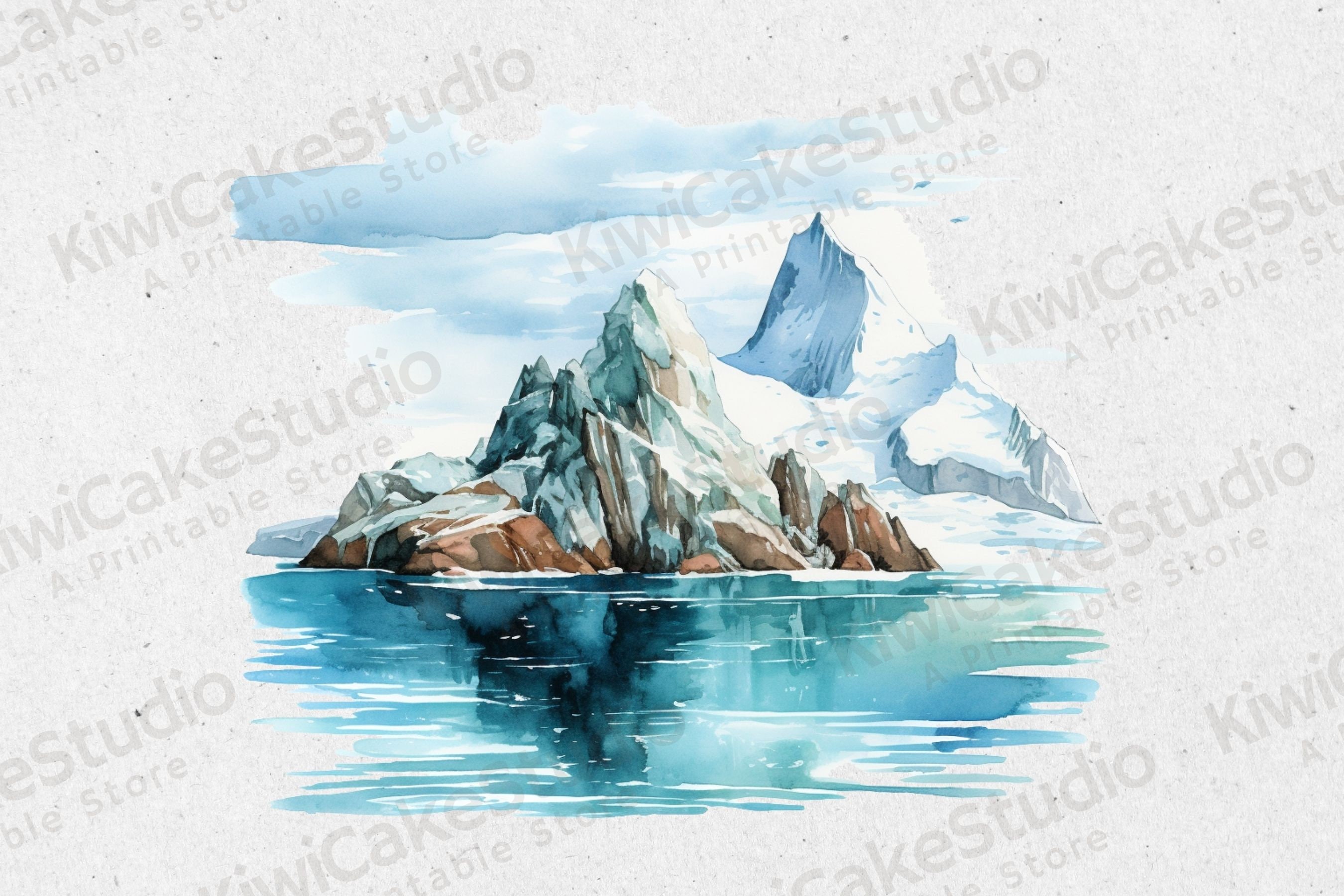 Watercolor Antarctica Clipart, 10 High Quality JPG, Commercial Use ...
